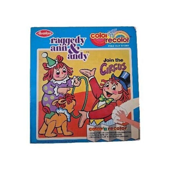 Other | Vintage 198 Reusable Raggedy Ann And Andy Join The Circus ...